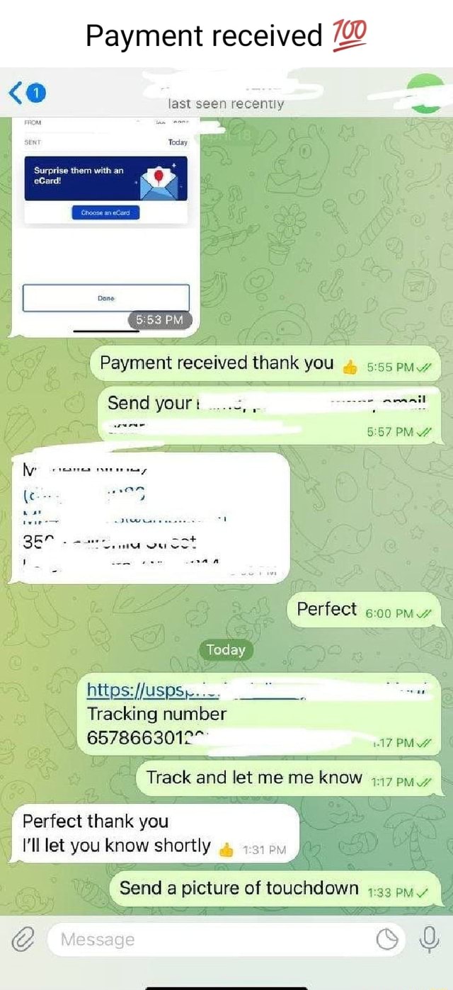 Payment Received Last Seen Recently Today Surprise Them With An ECard Payment Received Last Seen Recently Today Surprise Them With An ECard
