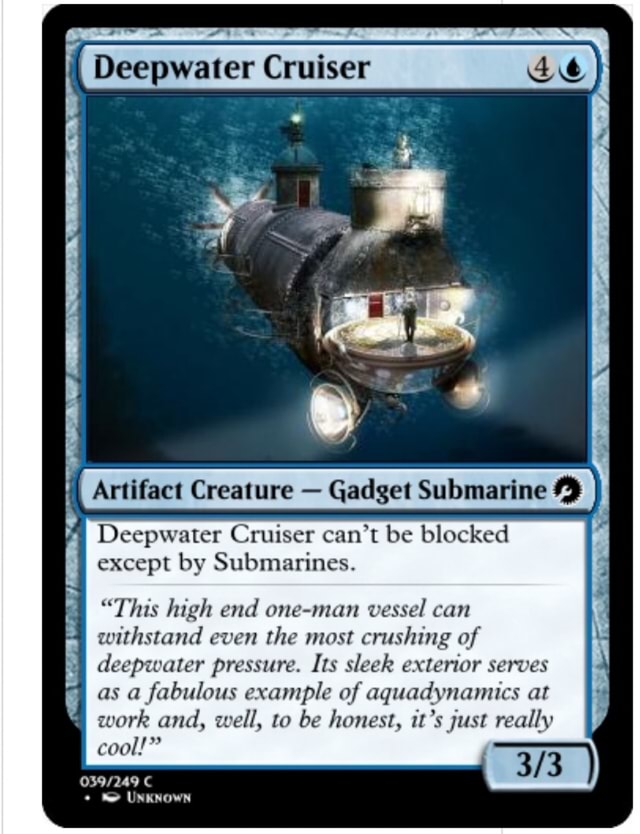 Deepwater Cruiser O Artifact Creature Gadget Submarine Deepwater ...