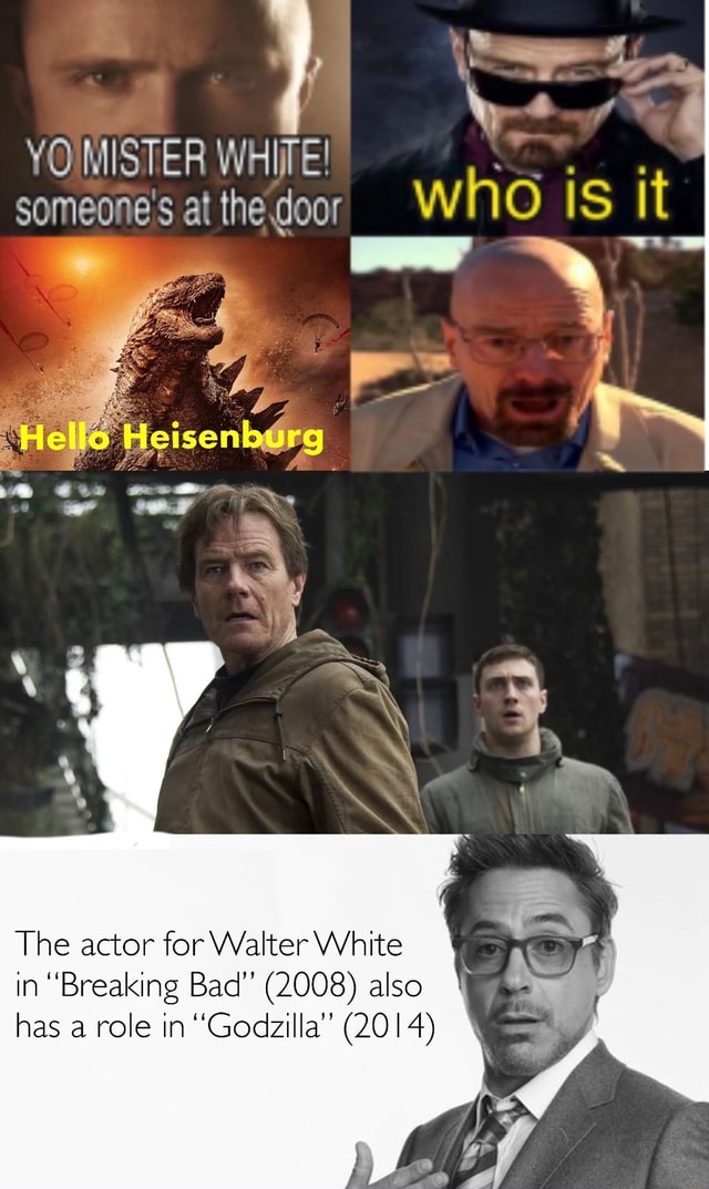 YO MISTER WHITE! someone's at the door who IS it The actor for Walter ...