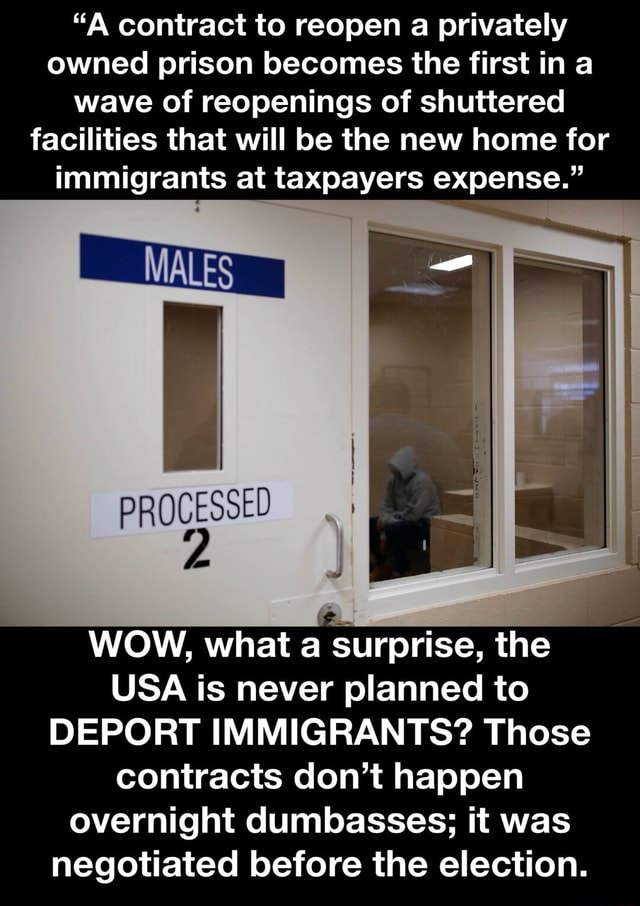 "A contract to reopen a privately owned prison becomes the first in a ...