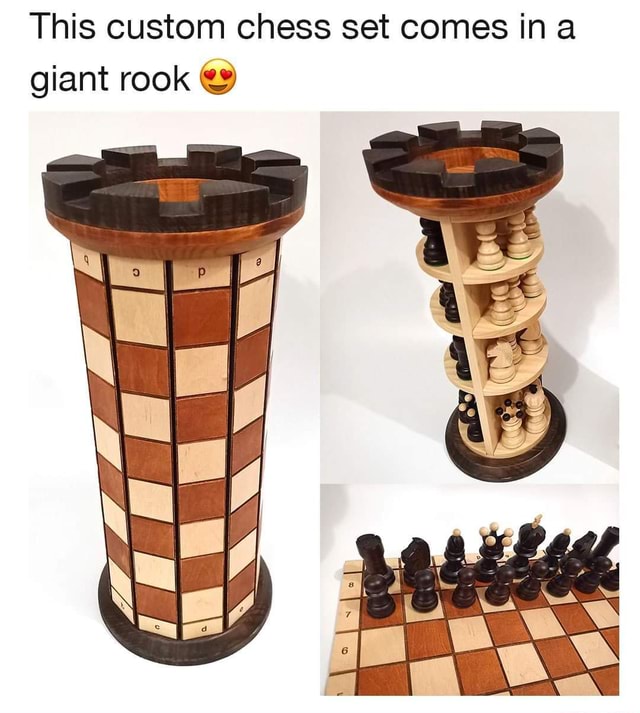 This custom chess set comes ina giant rook - America’s best pics and videos