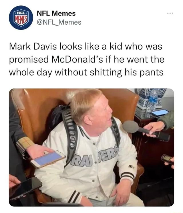 Memes Mark Davis looks like a kid who was promised McDonald's if he ...