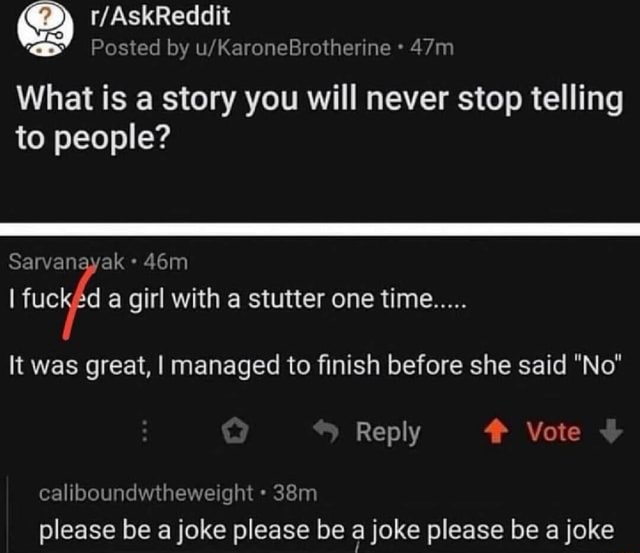 Pasted by u'KaroneBratherme What is a story you will never stop telling ...