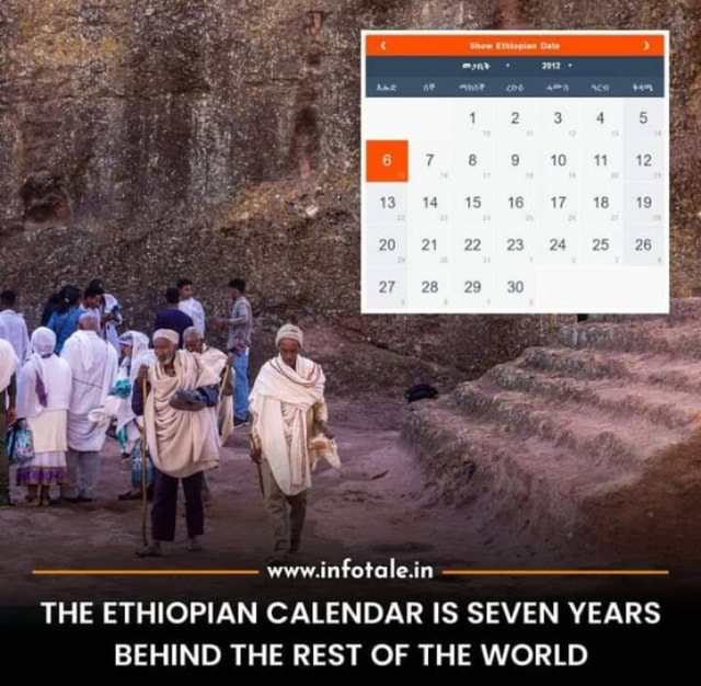Www.infotale.in THE ETHIOPIAN CALENDAR IS SEVEN YEARS BEHIND THE REST ...