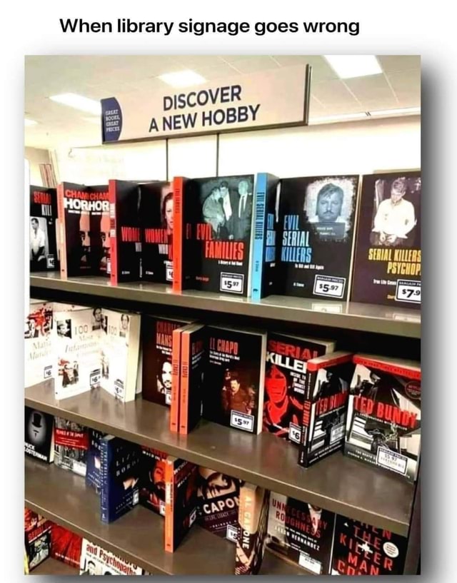 When library signage goes wrong OVER ANEW - America’s best pics and videos