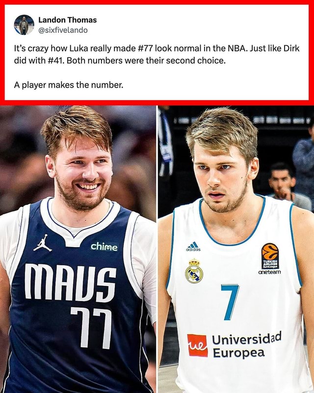 Luka Doni and Dirk Nowitzki really made their new jersey numbers ICONIC ...