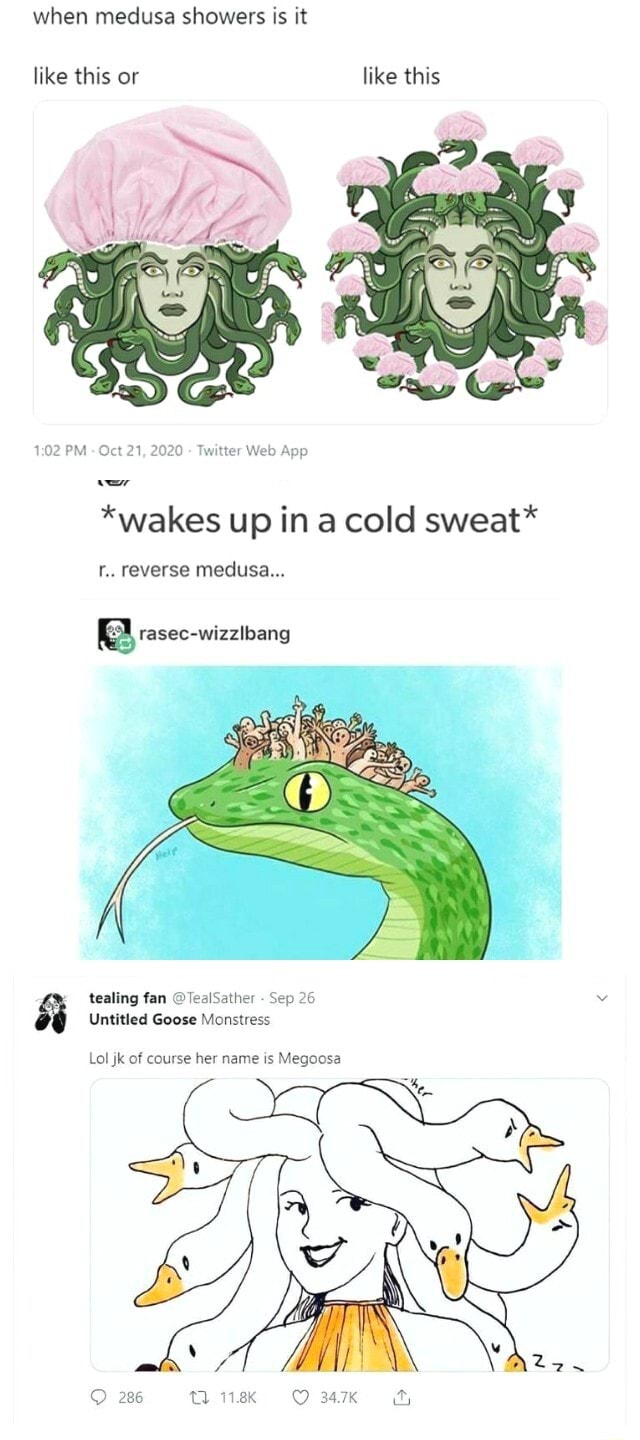 When medusa showers is it like this or like this PM - Oct 21, 2020 Amp *wakes up in a cold sweat ...