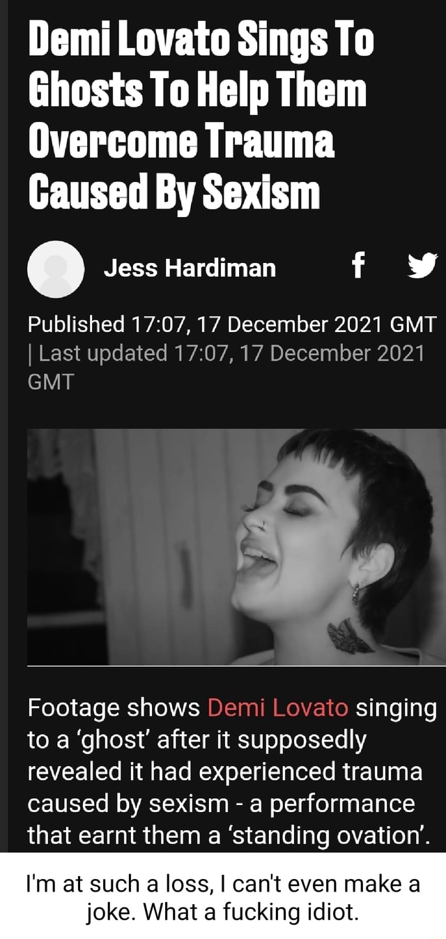 Demi Lovato Sings To Ghosts To Help Them Overcome Trauma Caused By ...