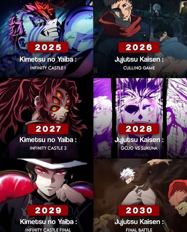 2025 2026 Kimetsu no Yaiba Jujutsu Kaisen INFINITY CASTLE 1 CULLING ...