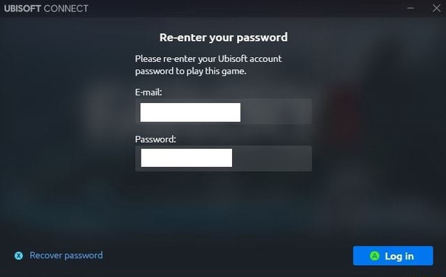 UBISOFT CONNECT Re-enter your password Please re-enter your Ubisoft ...