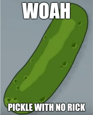 Funniest thing I've ever seen - WOAH PICKLE WITH NO RICK - iFunny