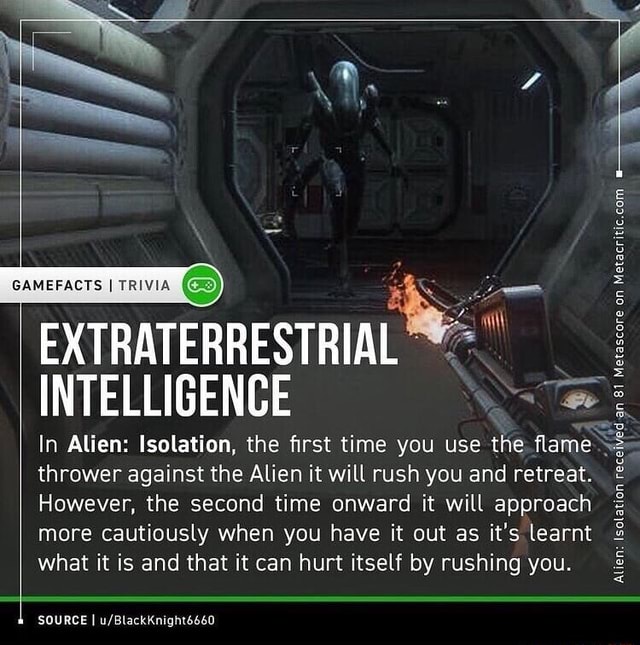 SS EXTRATERRESTRIAL INTELLIGENCE In Alien: Isolation, the first time ...