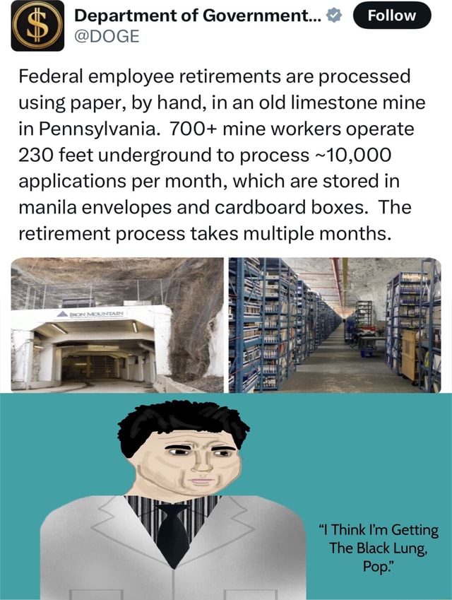 @DOGE Department of Government... Federal employee retirements are ...