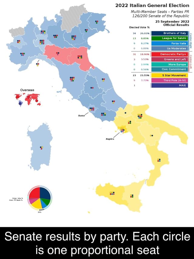 2022 Italian General Election Multi-Member Seats - Parties PR 126.209 ...