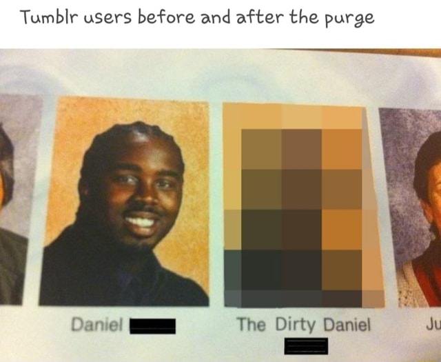 Tumblr users before and after the purge - iFunny