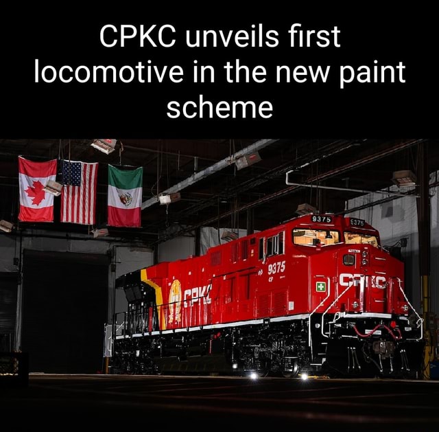 CPKC unveils first locomotive in the new paint scheme - iFunny