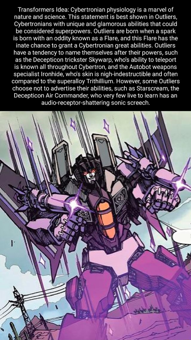 Transformers Idea: Cybertronian physiology is a marvel of nature and ...