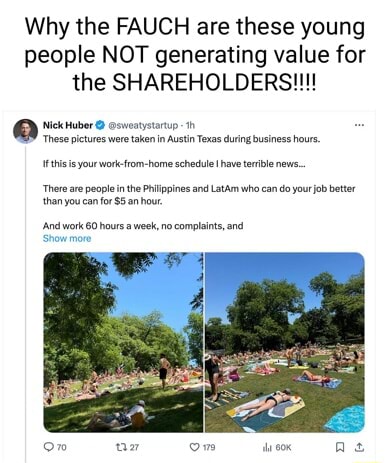 Why the FAUCH are these young people NOT generating value for the ...