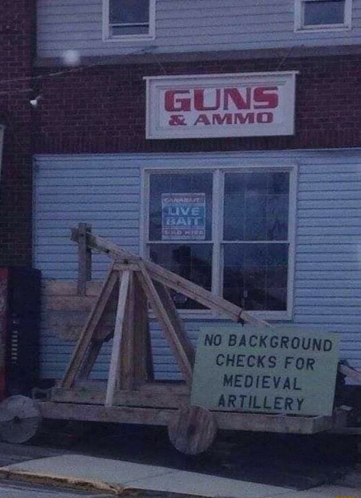 AMMO NO BACKGROUND CHECKS For MEDIEVAL AR - iFunny