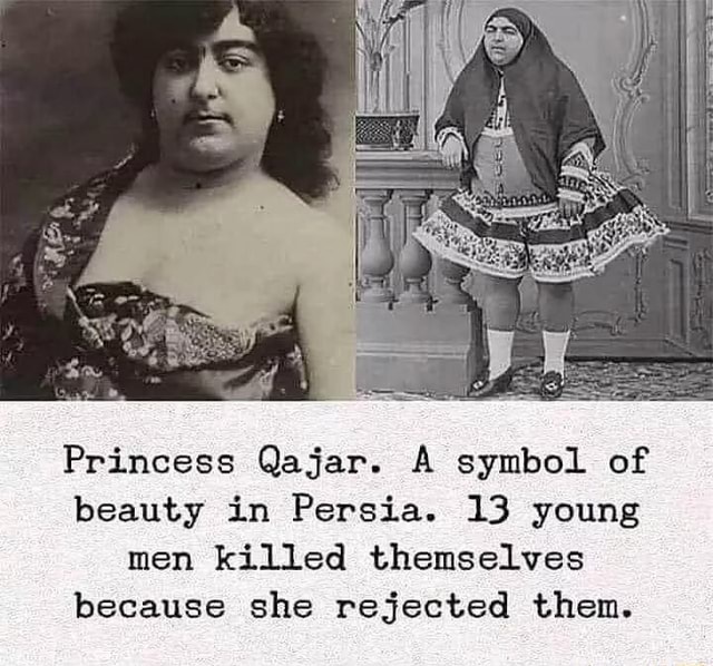 Princess Qajar. A symbol of beauty in Persia. 13 young men killed ...