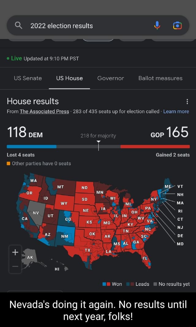 Q. 2022 election results Live Updated at PM PST US Senate House results ...