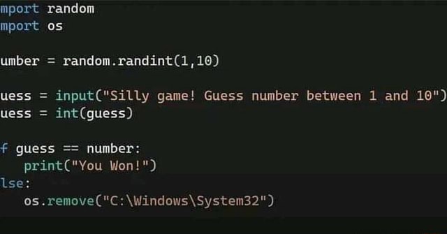 Mort random sport os umber = random. uess = game! Guess number between ...