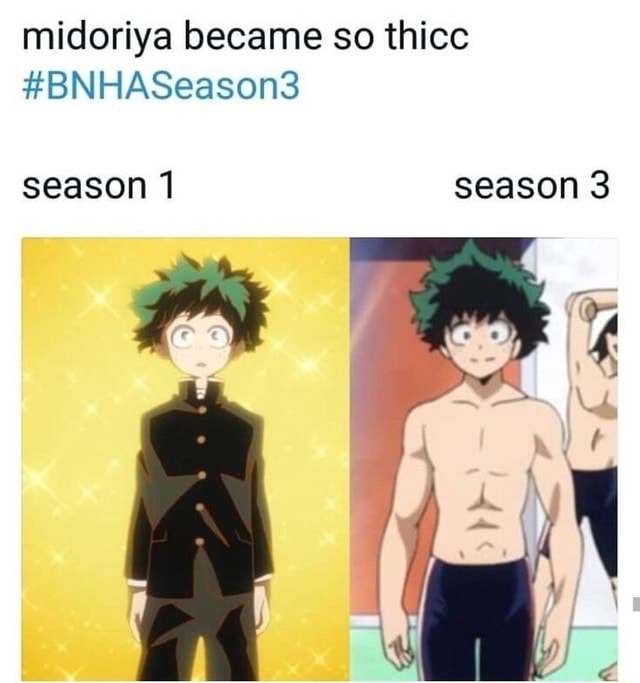Midoriya became so thicc #BNHASeason3 - iFunny