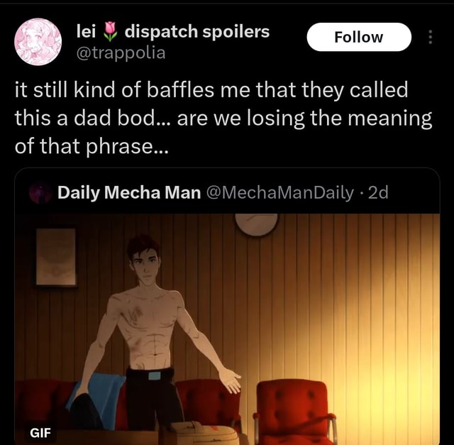 It still kind of baffles me that they called this a dad bod... are we ...
