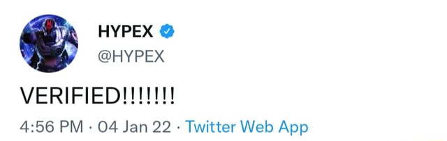 HYPEX @ @HYPEX VERIFIED PM 04 Jan 99 Twitter Web Ann - iFunny