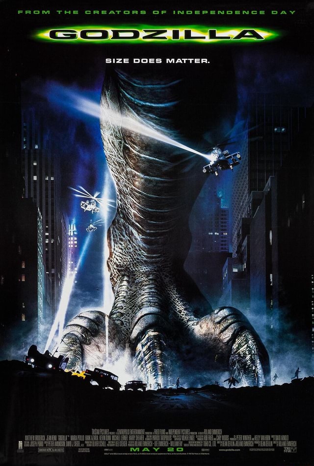 Godzilla 1998 Posters - FROM THE CREATORS OF INDEPENDENCE DAY c> co ...
