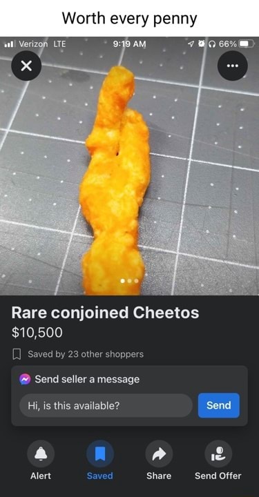 Worth every penny Rare conjoined Cheetos $10,500 saved by 23 other ...