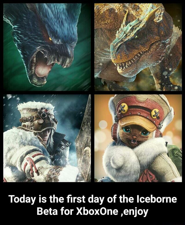 Today is the ﬁrst day of the Iceborne Beta for Xbox0ne ,enjoy - Today ...