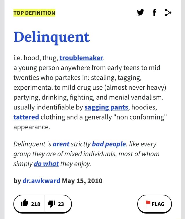 TOP DEFINITION vf > Delinquent ie. hood, thug, troublemaker. a young ...