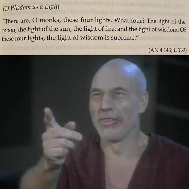 (1) Wisdom as a Light "There are, O monks, these four lights. What four ...