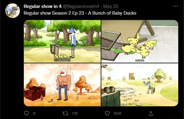 Regular show in 4 @Re: 5 Regular show Season Ep 23 - A Bunch of Baby ...
