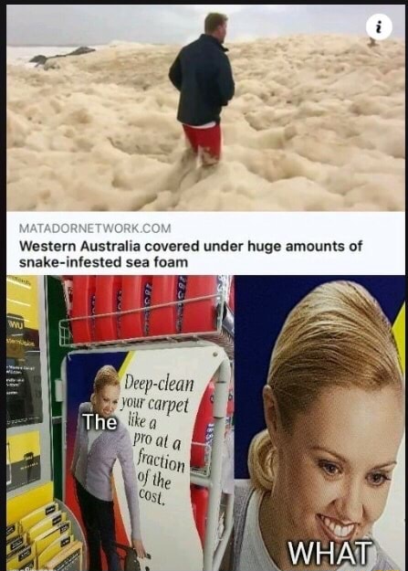 Western Australia covered under huge amounts of snake-infested sea foam ...