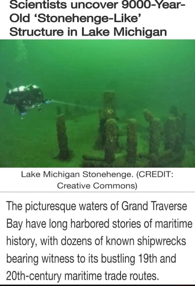 UNcover Old 'Stonehenge- e Structure in Lake Michigan Lake Michigan ...