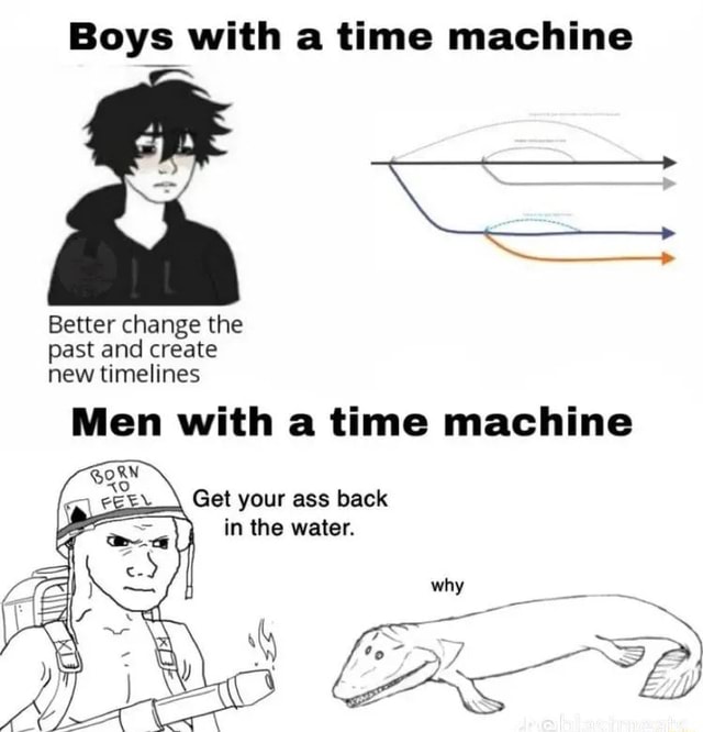 Boys with a time machine Better change the past and create new ...