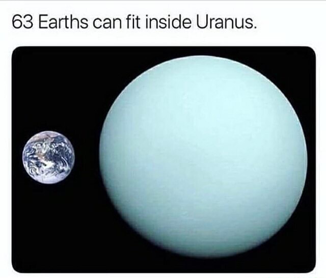 63 Earths can fit inside Uranus. - America’s best pics and videos