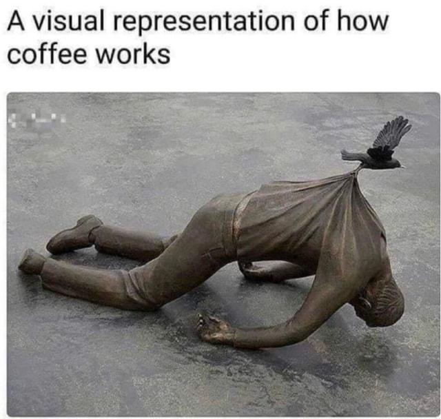A visual representation of how coffee works - iFunny
