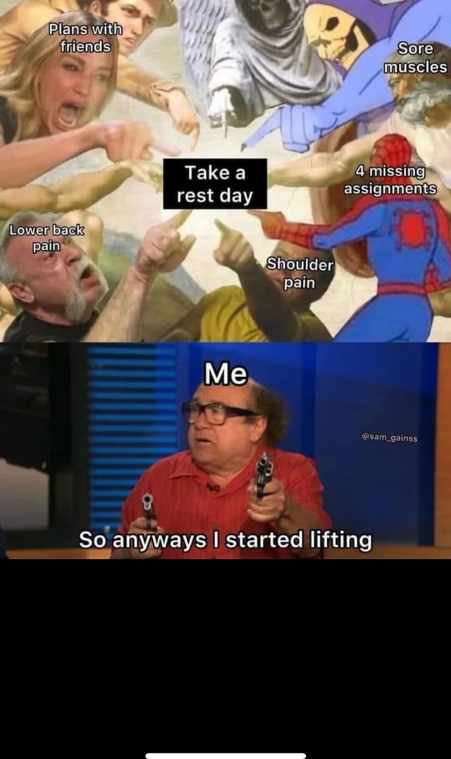 Plans with Take a amissiag) rest day assignment ewer (pain @sam_gainss ...