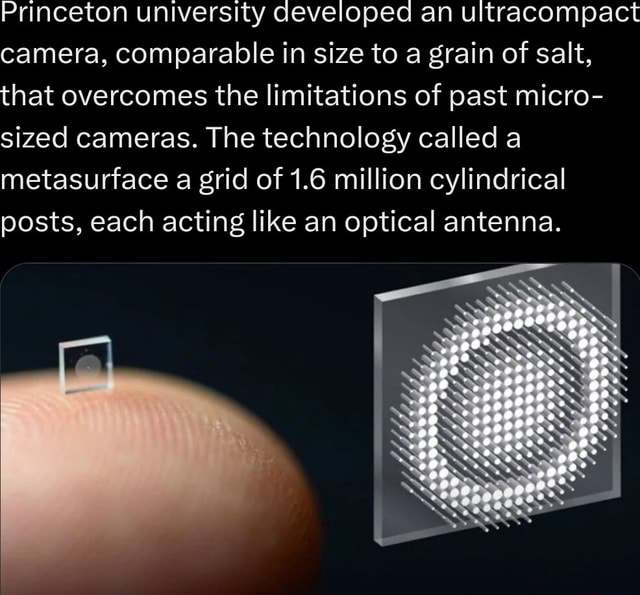 Princeton university developed an ultracompact Camera, comparable in ...