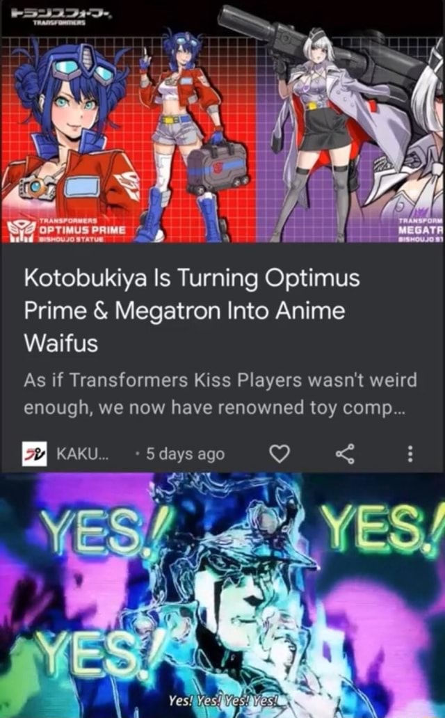 Kotobukiya Is Turning Optimus Prime & Megatron Into Anime Waifus As if ...