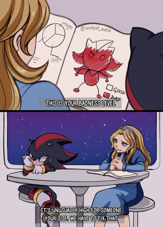 THIS IS YOUR BADNESS LEVEL IT'S UNUSUALLY HIGH FOR SOMEONE YOUR SIZE ...