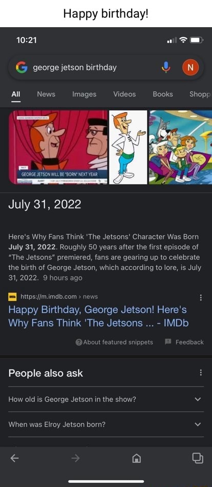 Happy birthday! G george jetson birthday ON All News Images Videos ...