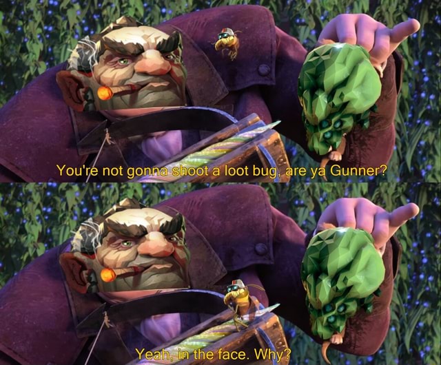 You're not go loot bug,are y Gunner? - iFunny