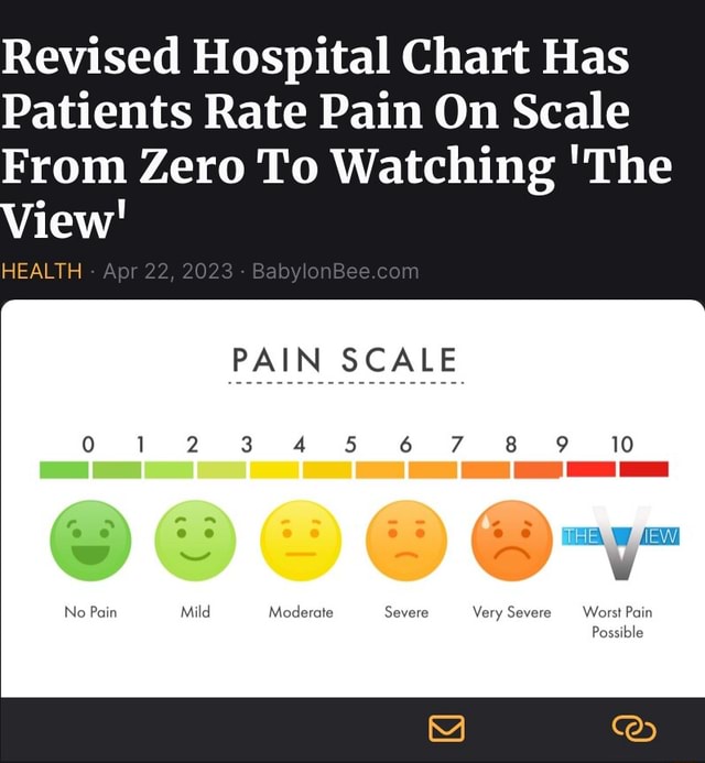 Revised Hospital Chart Has Patients Rate Pain On Scale From Zero To ...