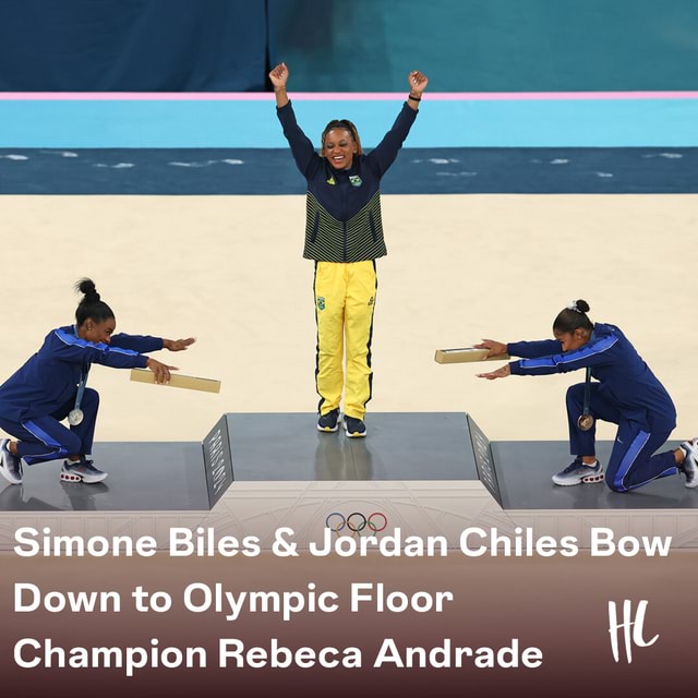 Simone Biles & Jordan Chiles Bow Down to Olympic Floor Champion Rebeca ...