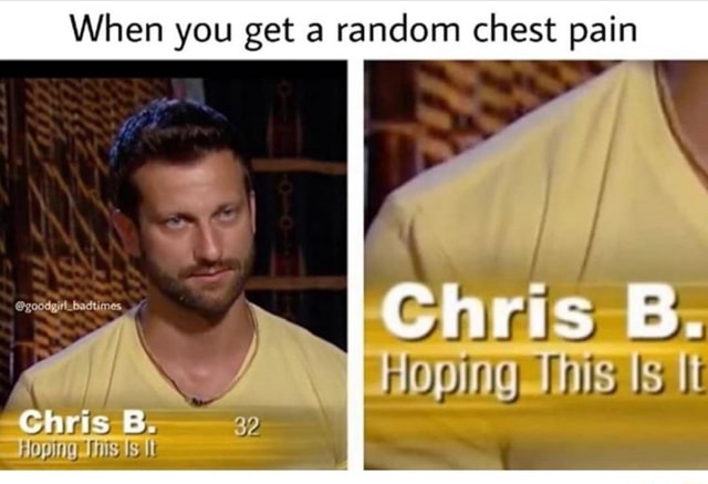 When you get a random chest pain - iFunny