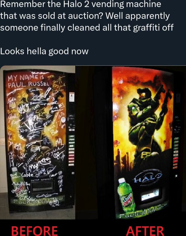 Remember the Halo 2 vending machine that was sold at auction? Well apparently someone finally ...